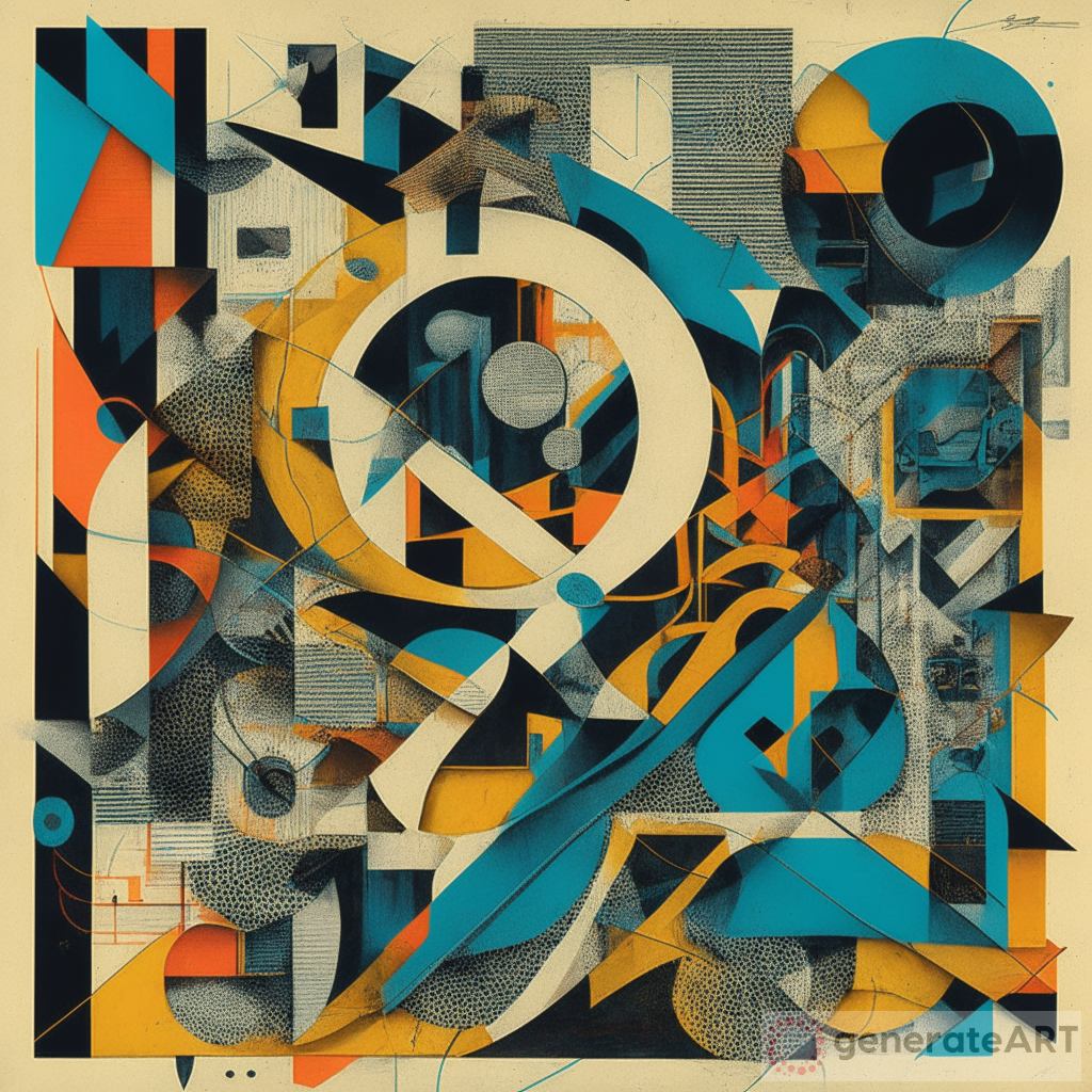 Detailed Abstract Painting with Dadaism and Archigram Elements ...