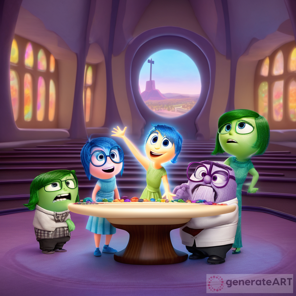 Inside Out Character Meets Jesus | GenerateArt