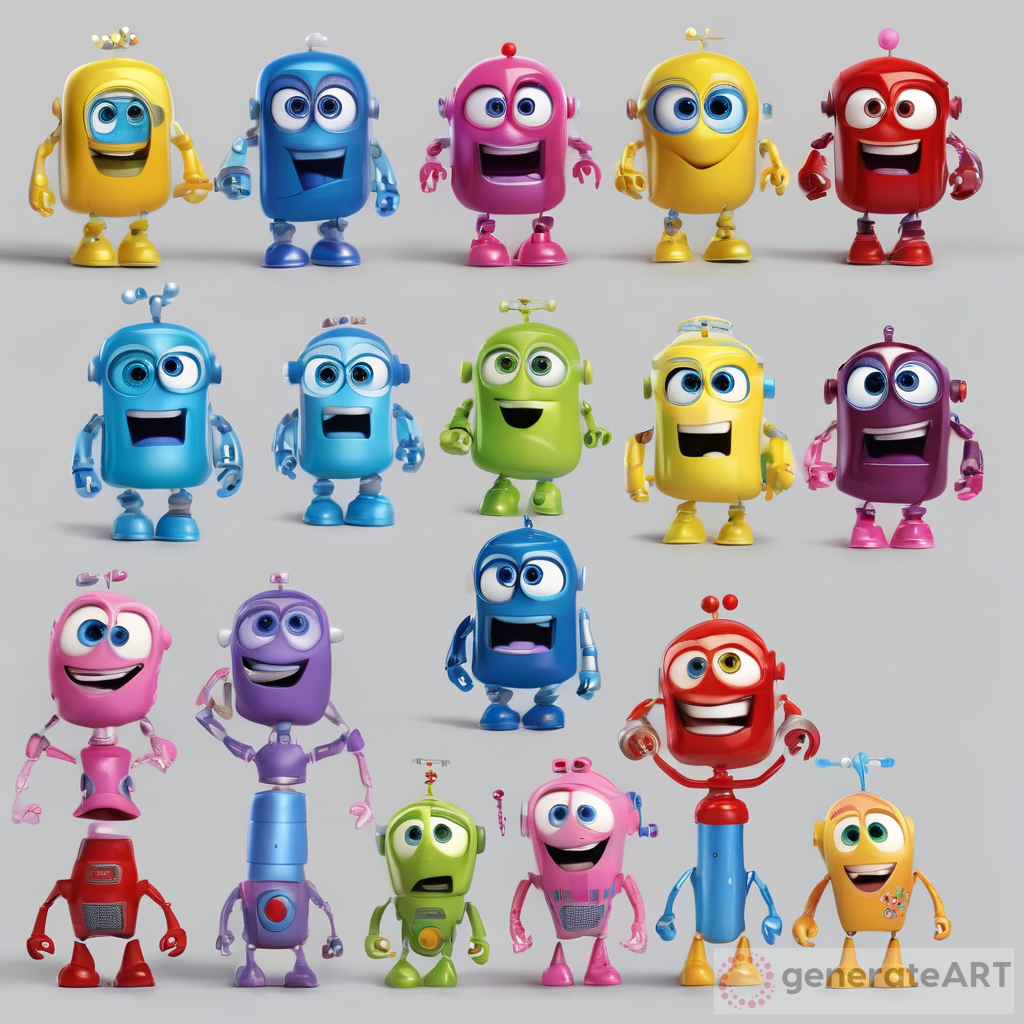 Inside Out Joy: Robot Clones Spreading Happiness | GenerateArt